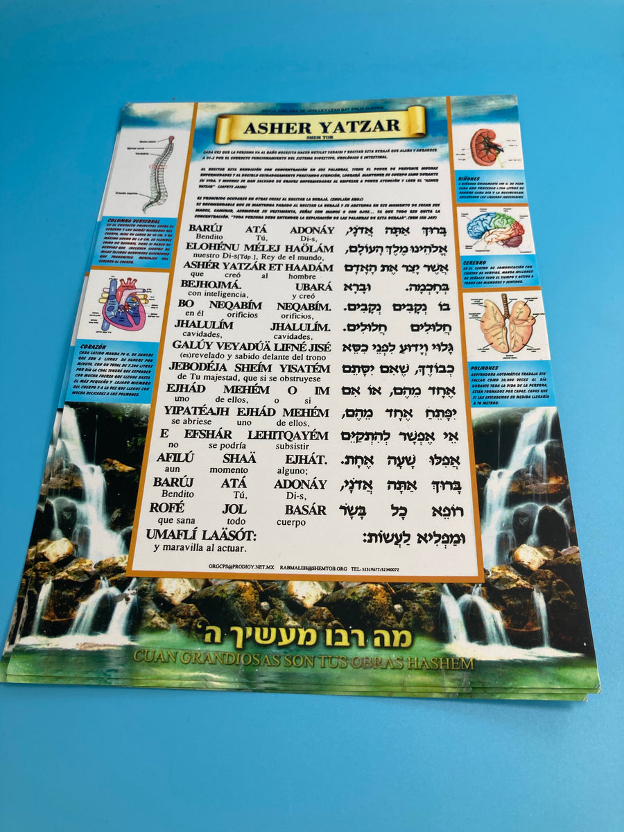 Asher Yatzar Poster – Judaica Eliyahu LLC